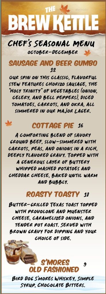 Menu - The Brew Kettle